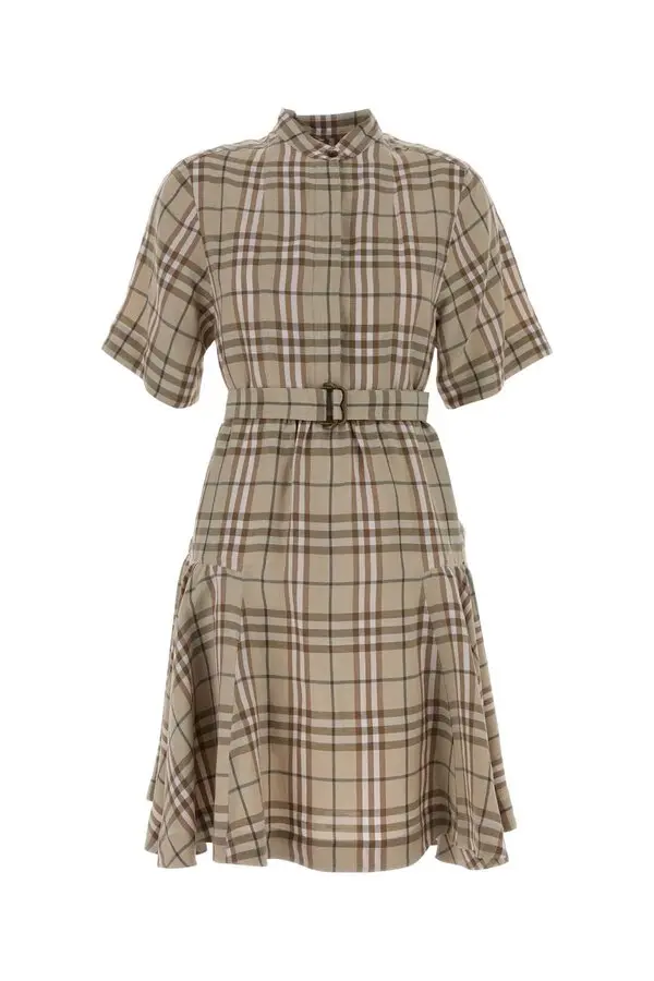 Burberry Embroidered Viscose-linen Dress