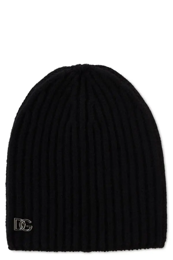 Dolce & Gabbana Knit Wool Hat With Discreet Side Logo