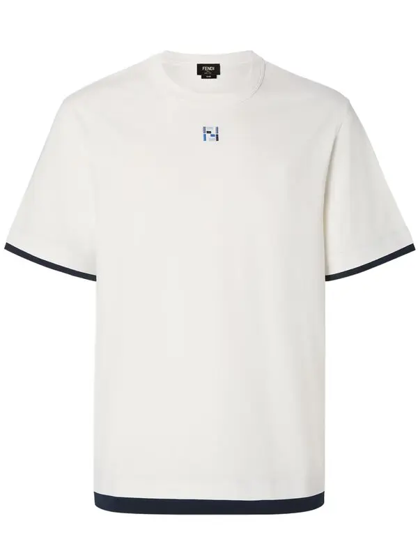 Fendi S Fitted T-shirt Over Light Jersey - Cloudblud