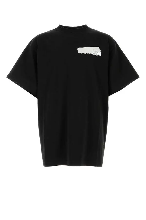 Balenciaga Oversize Cotton T-shirt - Black