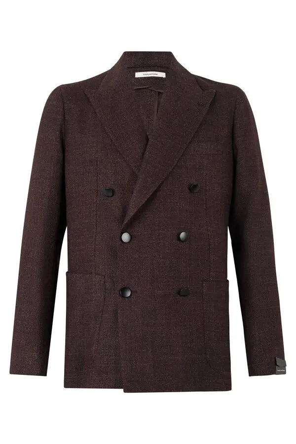 Tagliatore Double-breasted Blazer With Notched Lance Lapel