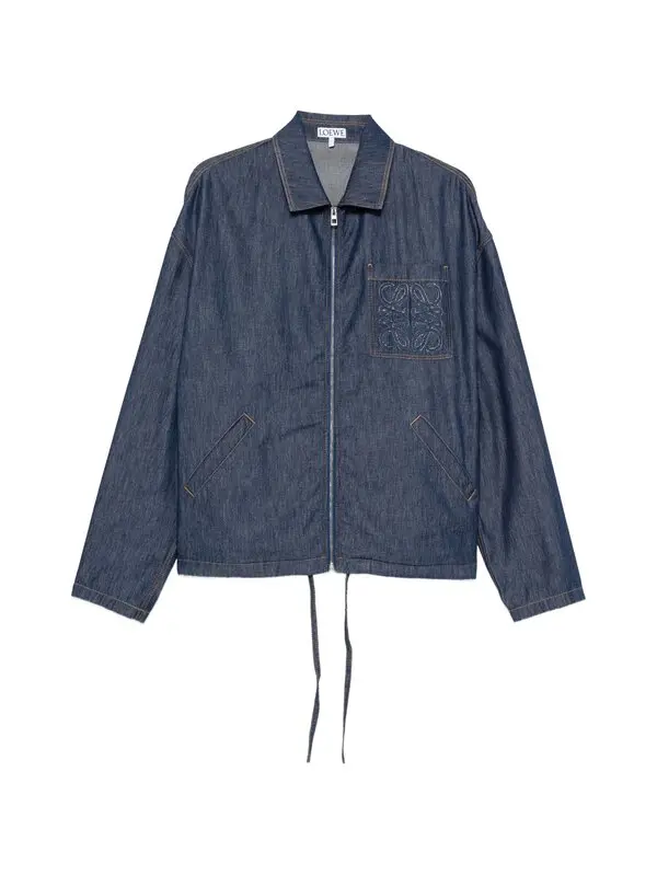 Loewe Zip-up Denim Jacket - Denimblue