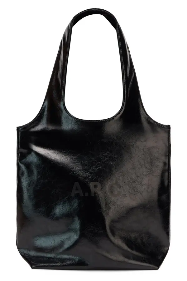 A.p.c. Ninon Tote Handbag With Two Shoulder Handles - Black