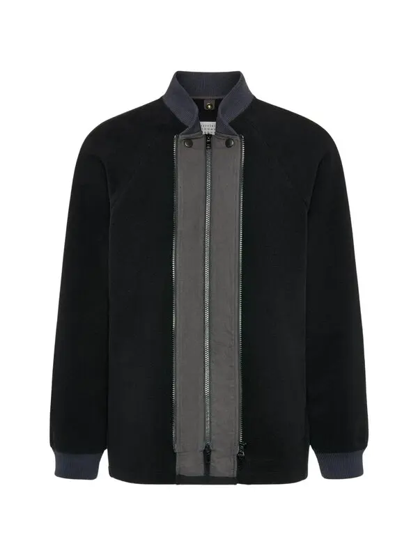 MAISON MARGIELA Wool Zip-up Bomber Jacket - Black