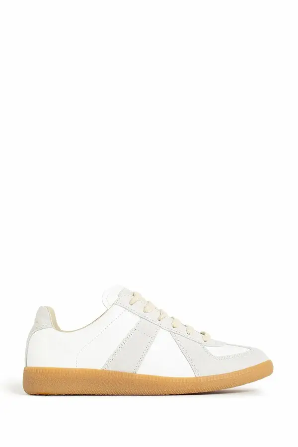 MAISON MARGIELA Mini Sneaker In 100% Calf Leather - Dirty White