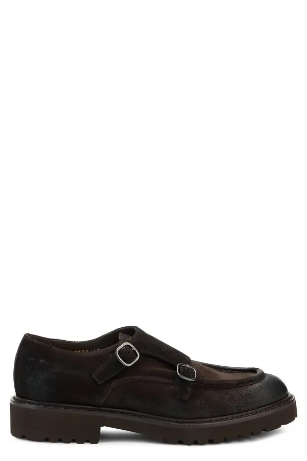 DOUCAL'S Leather Moccasins With Buckle Closure - Brown