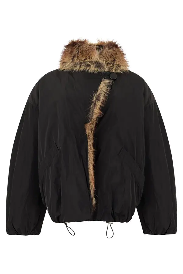 Isabel Marant Étoile Cropped Parka Jacket With Synthetic Fur Lining