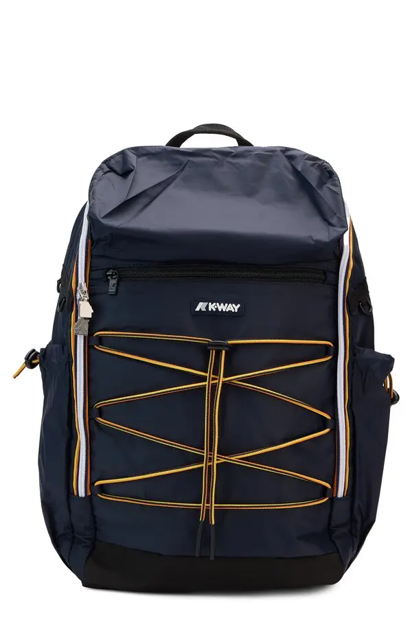 K-WAY Monte Limar Nylon Backpack With External Pockets - Blue