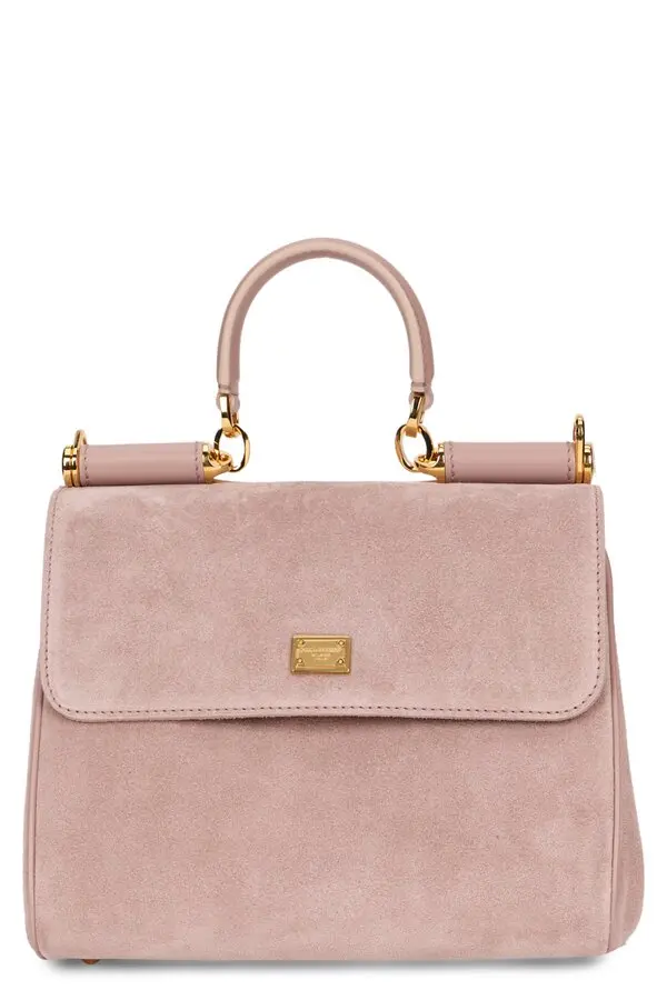 Dolce & Gabbana My Sicily Mini Calfskin Handbag With Front Flap Closure And Top Handle
