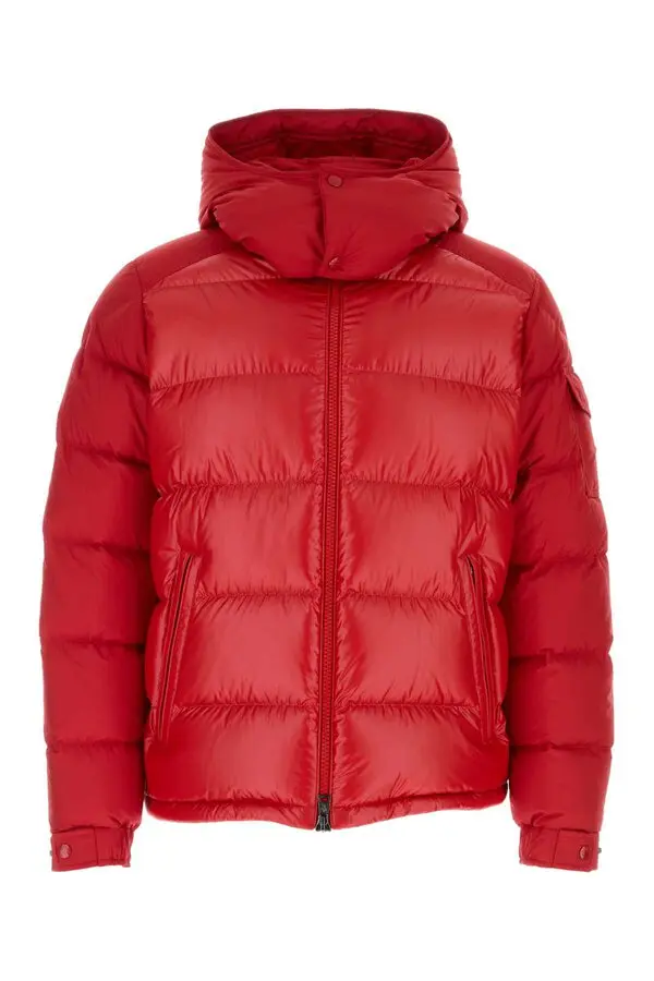 Moncler Polyester Maya Down Jacket - Red