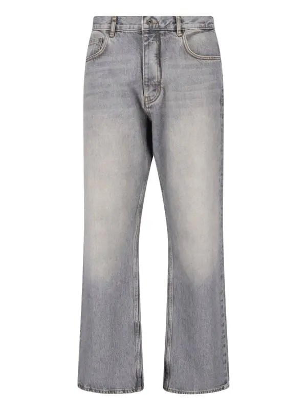 Off-White Faded Cotton Jeans For - Grey