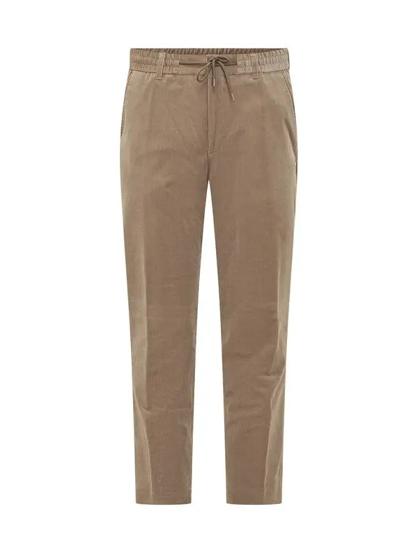 BOSS Tailored Cotton-blend Trousers With Stretch Waist