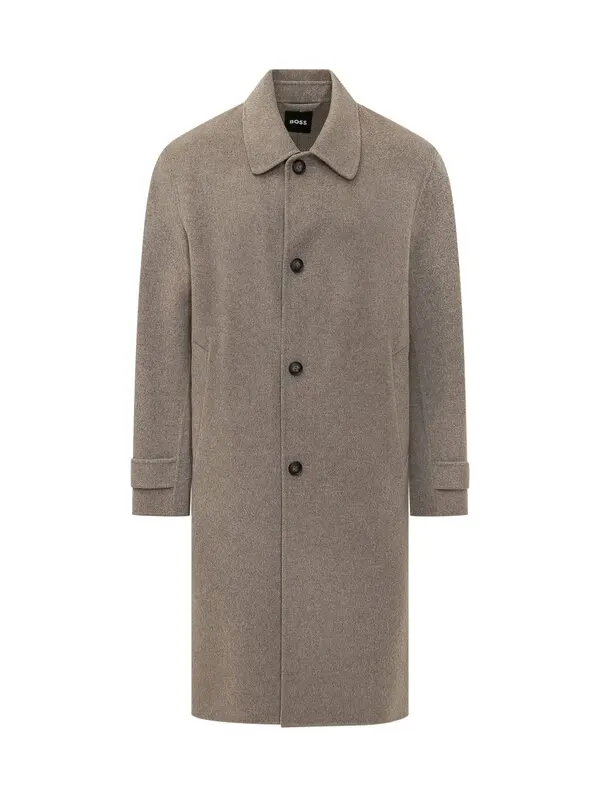 BOSS C-clark Wool-blend Jacket - Open Brown