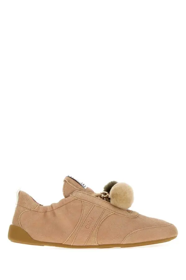 Chloé Antiqued Leather Kick Sneaker For