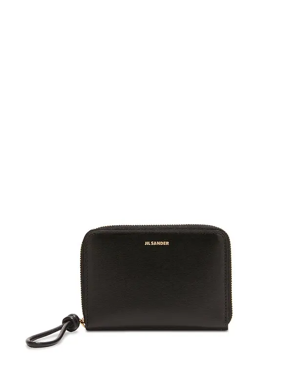 JIL SANDER Giro Leather Zip Around Wallet