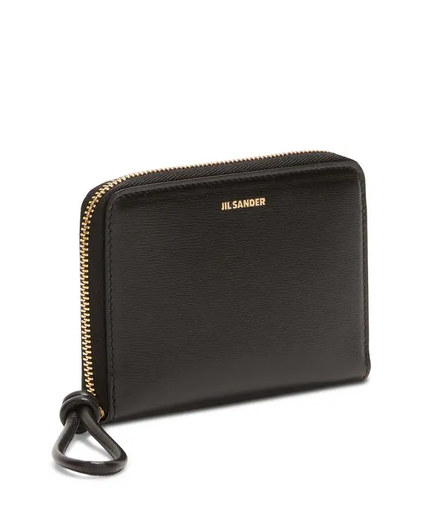 JIL SANDER Giro Leather Zip Around Wallet