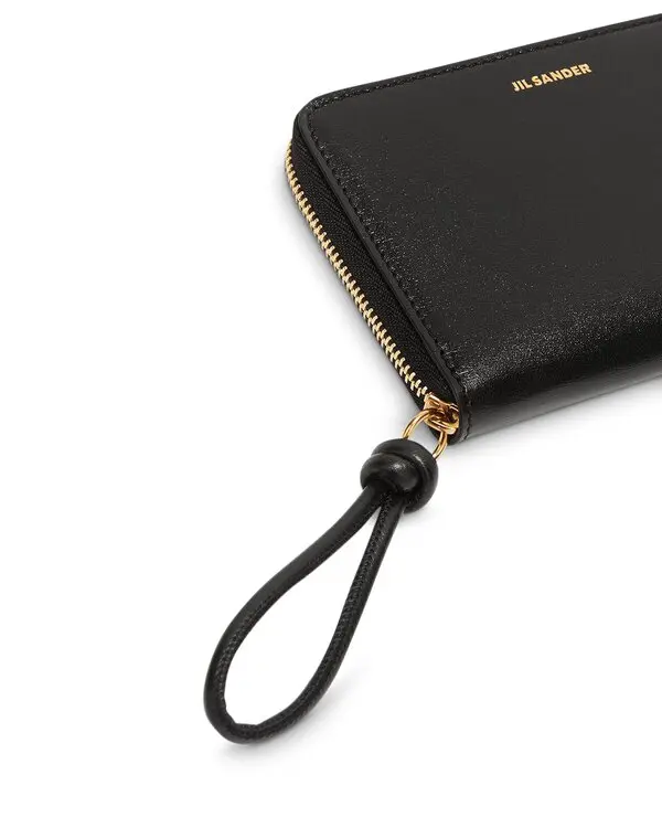 JIL SANDER Giro Leather Zip Around Wallet