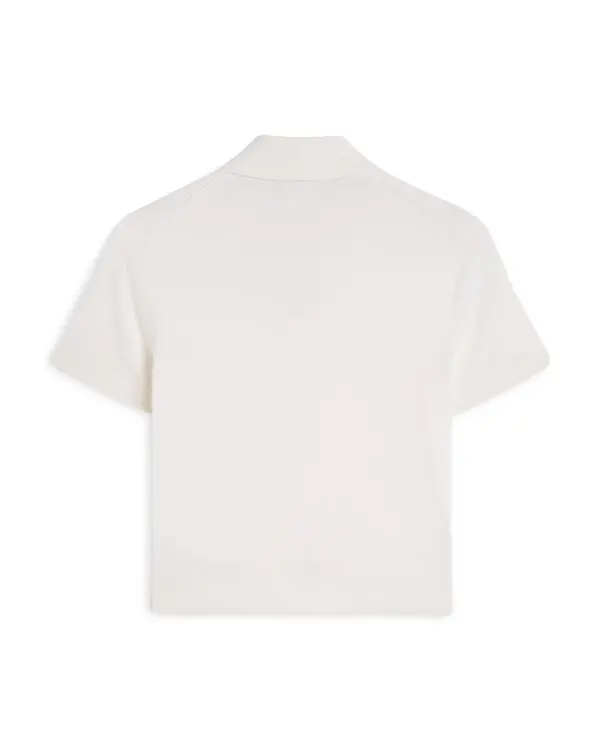 JIL SANDER Wool Knit Polo Tee - Piuma