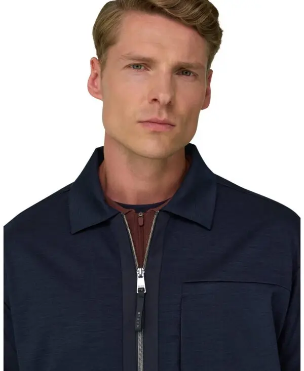 Boggi Milano Wooltech Shirt Jacket - Navy Blue
