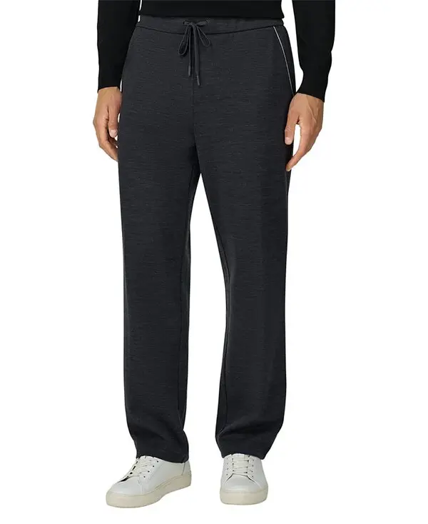 Boggi Milano Wool Blend Wooltech Diagonal Joggers - Charcoal