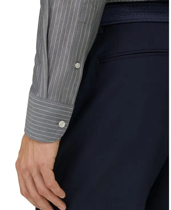 Boggi Milano Striped Japanese Jersey Regular Fit Polo Shirt - Navy Blue