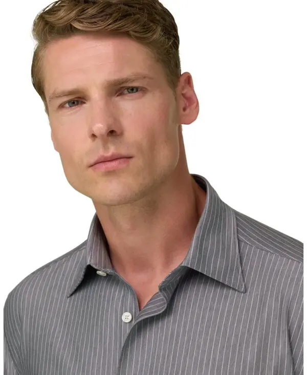 Boggi Milano Striped Japanese Jersey Regular Fit Polo Shirt - Navy Blue