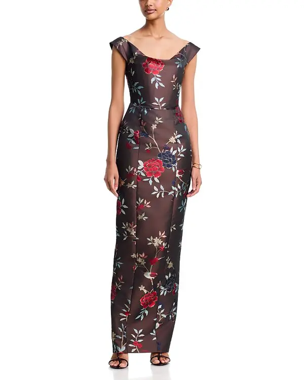 SAU LEE Joanna Jacquard Bodycon Gown