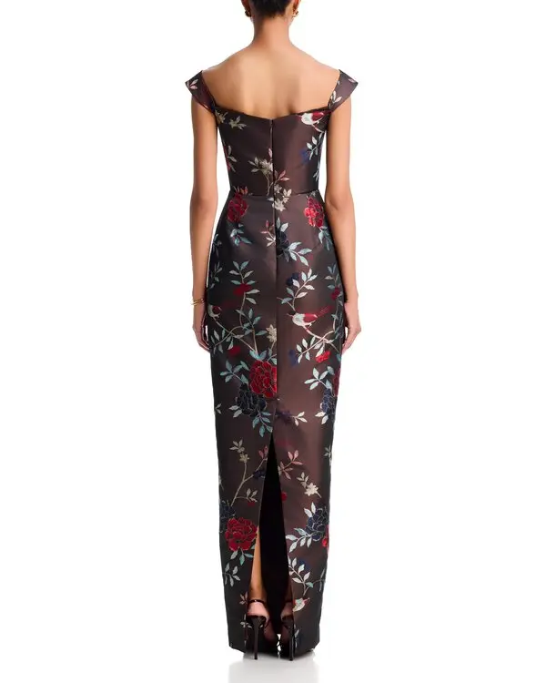 SAU LEE Joanna Jacquard Bodycon Gown