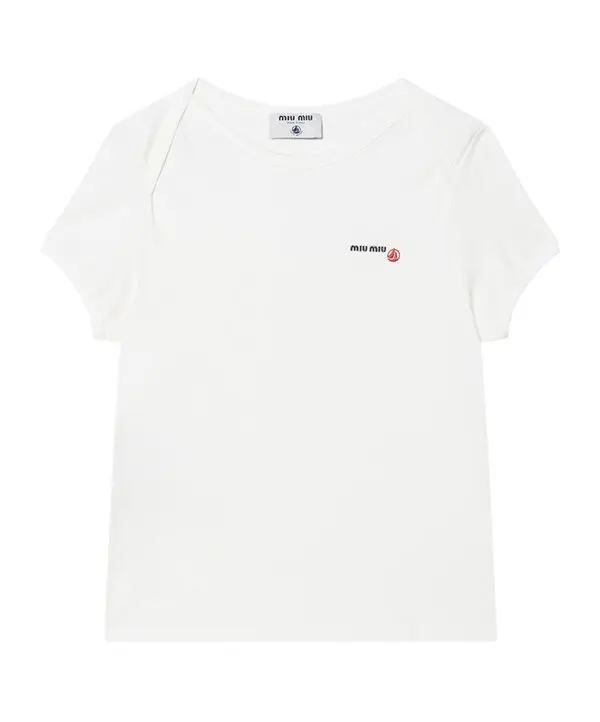 Miu Miu Petit Bateau X Stretch Jersey Regular T-shirt - No