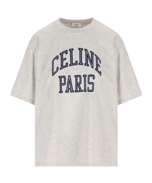 Celine Loose T-shirt In Cotton Jersey - Grey