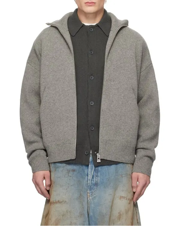 Axel Arigato Core Zip-up Cardigan - Gray