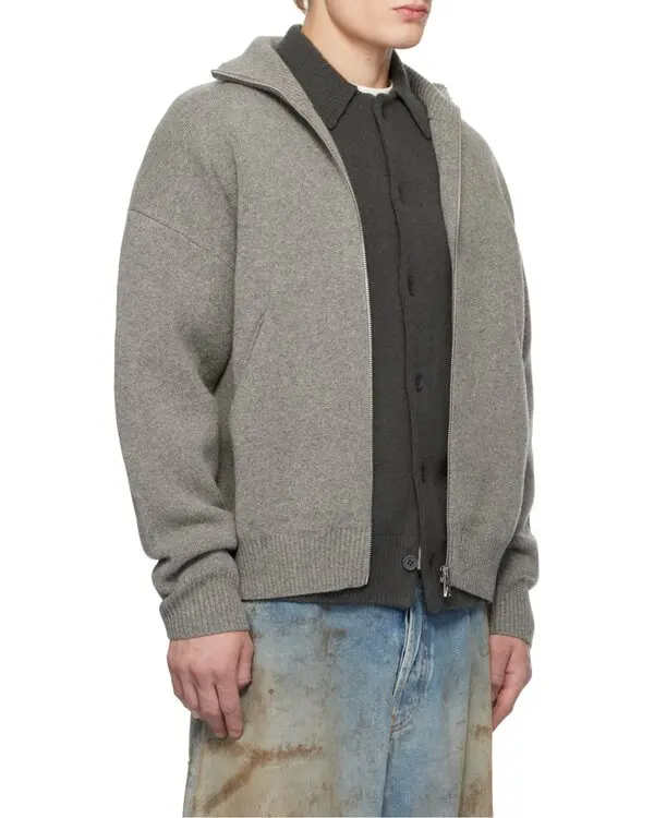 Axel Arigato Core Zip-up Cardigan - Gray