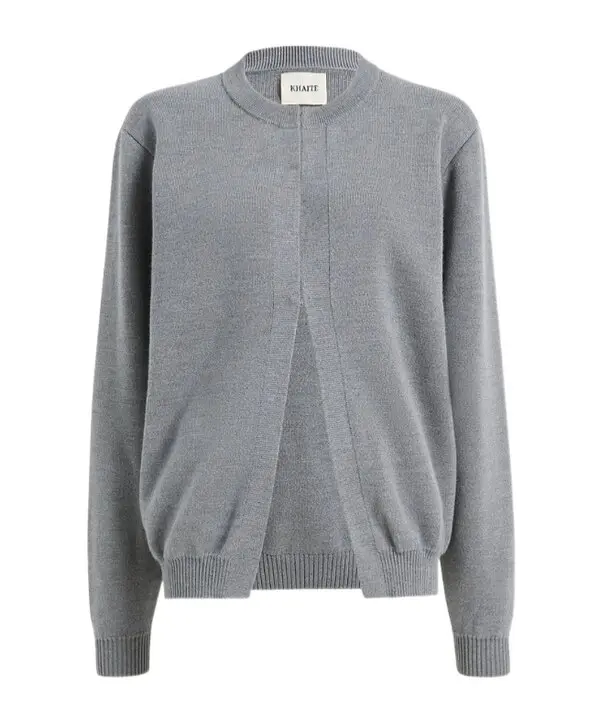 Khaite Side-slit Knit Top - Gray