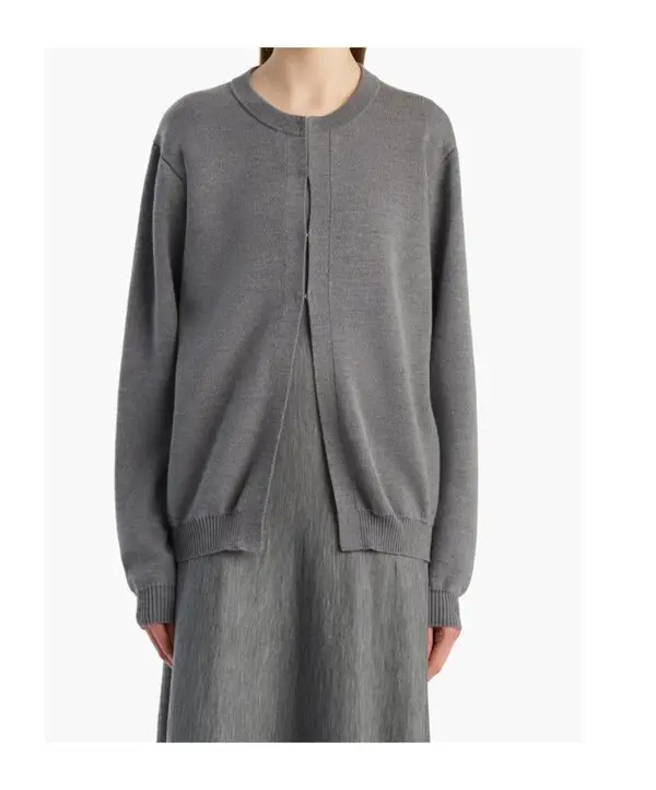 Khaite Side-slit Knit Top - Gray