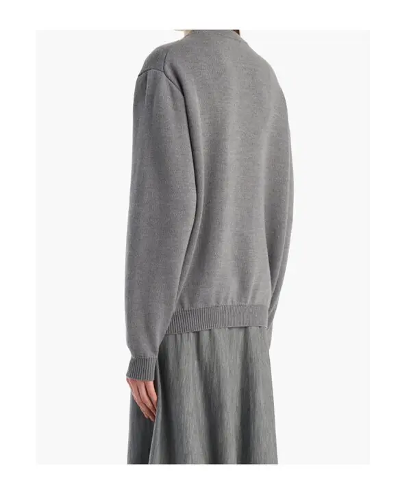 Khaite Side-slit Knit Top - Gray