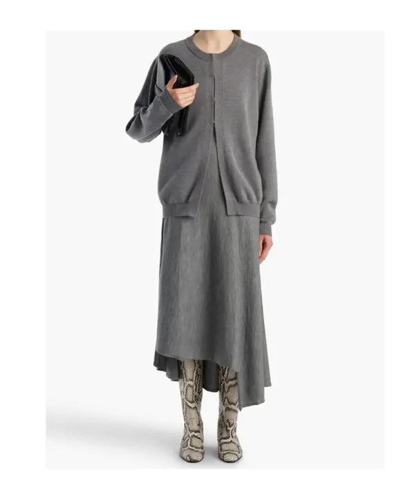Khaite Side-slit Knit Top - Gray