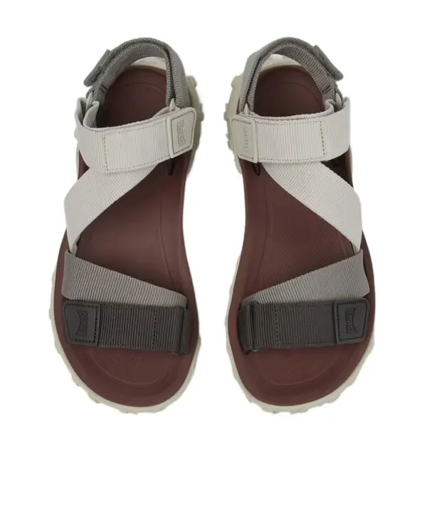 Camper Drift Trail Gray Textile Sandals For