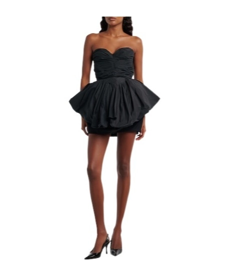 Magda Butrym Draped Wool Bustier Dress