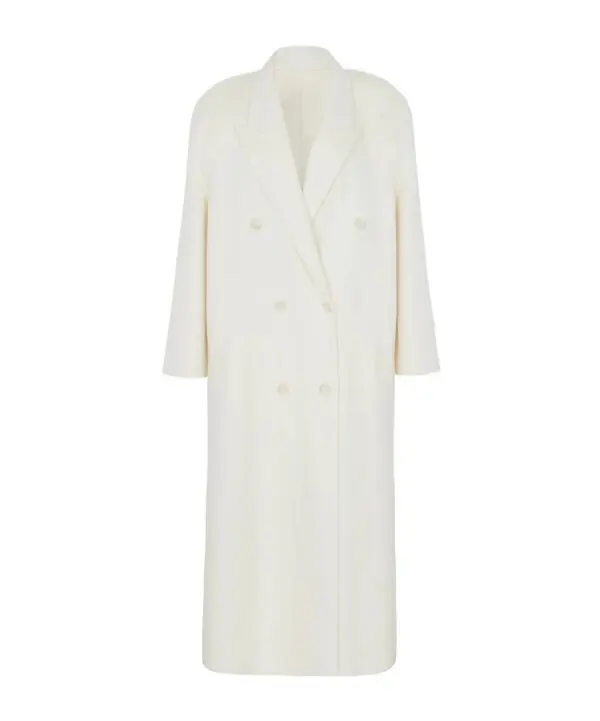 THE FRANKIE SHOP Gaia Double Breasted Coat - Ivory