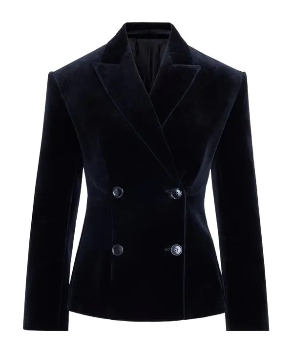Alaïa Cotton Velvet Double-breasted Jacket