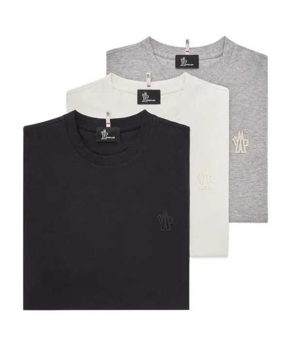 Moncler Logo Patch Cotton Blend T-shirt