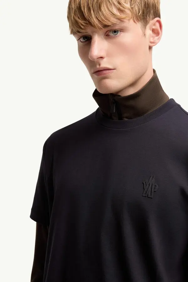 Moncler Logo Patch Cotton Blend T-shirt