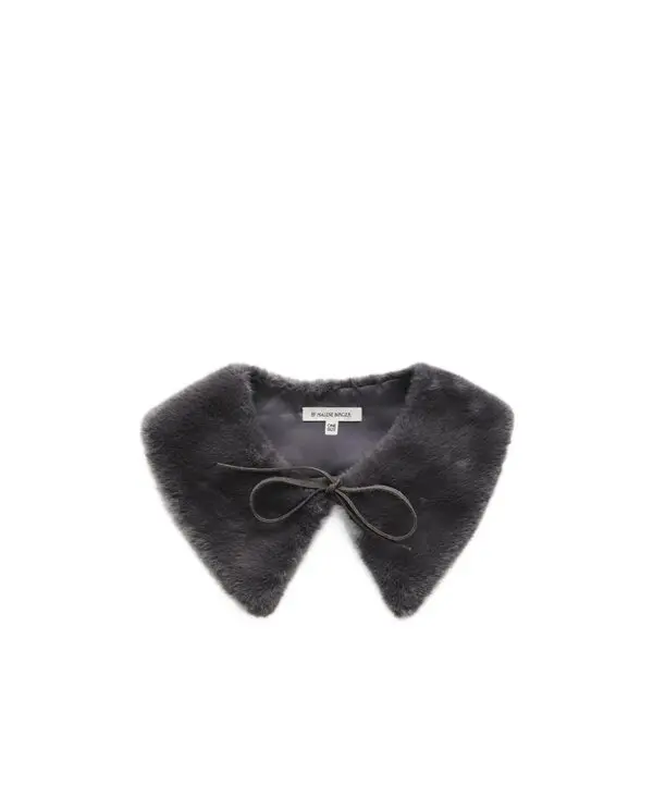 BY MALENE BIRGER Fur Tie Collar - Black