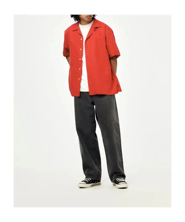 A.PRESSE Retro-style Short-sleeve Open-collar Shirt