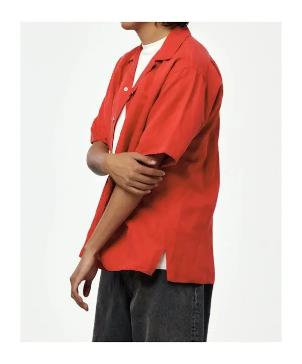 A.PRESSE Retro-style Short-sleeve Open-collar Shirt