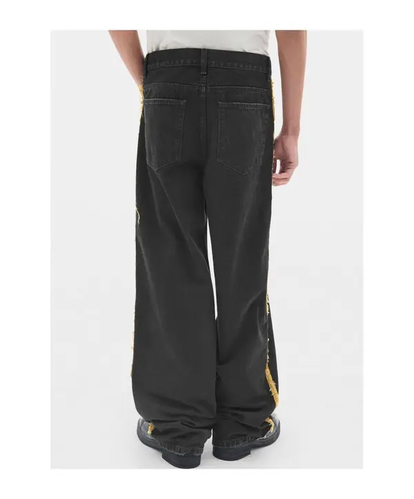 ANN DEMEULEMEESTER Hanno 5 Pockets Straight Leg Loose Trousers With Side Bands