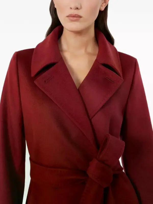 Max Mara Double-breasted Virgin Wool Coat - Red