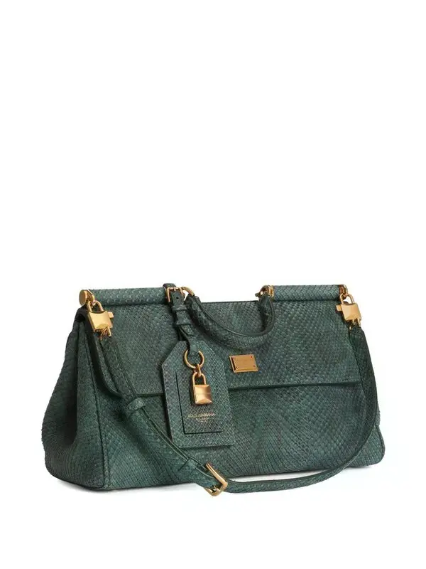 Dolce & Gabbana Medium My Sicily Handbag In Python - Green