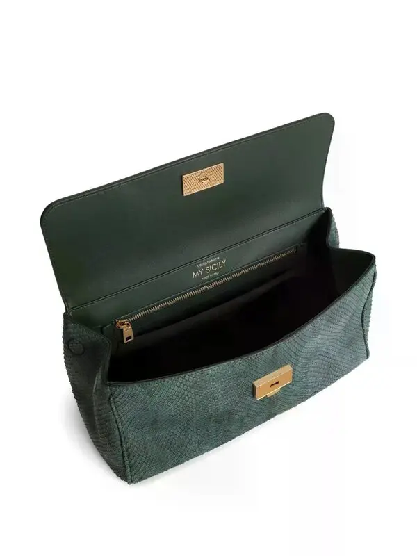 Dolce & Gabbana Medium My Sicily Handbag In Python - Green