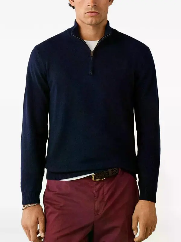 HACKETT  Elbow-patch Sweater - Blue